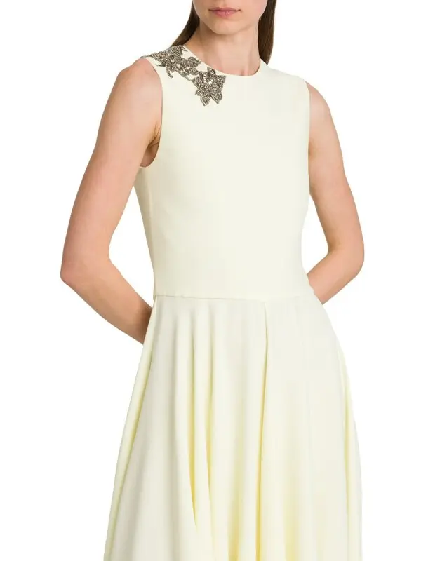 Alexander McQueen Day Shoulder-embellished Asymmetric Midi-dress