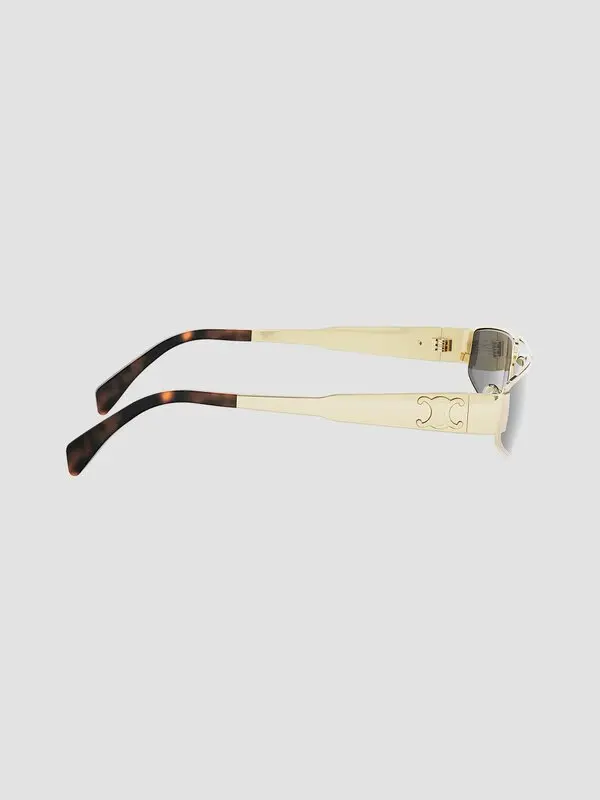 Celine Triomphe 59mm Geometric Sunglasses - Gold Grey