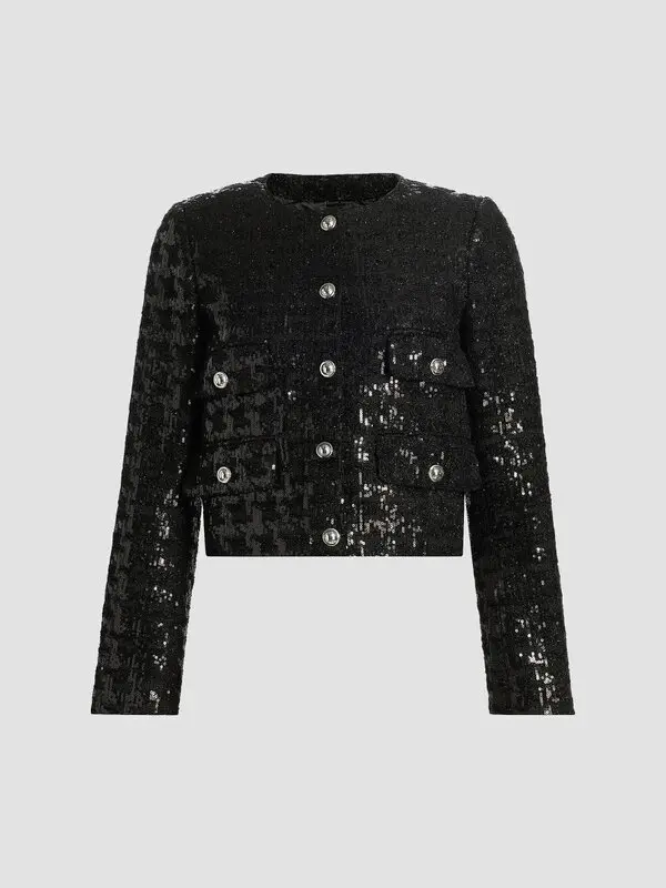 Michael Kors Sequin Tweed Crop Jacket