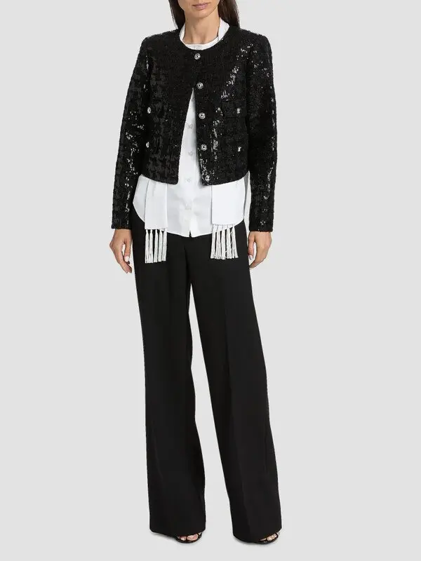 Michael Kors Sequin Tweed Crop Jacket