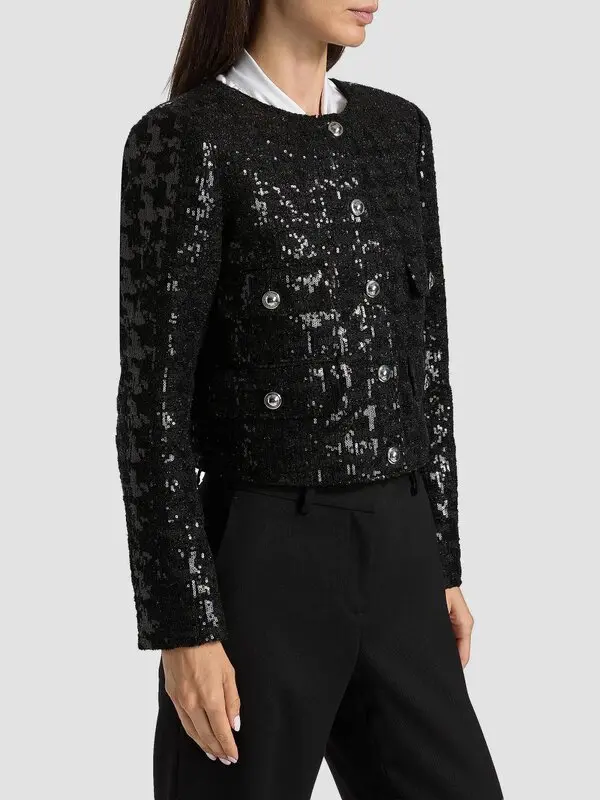 Michael Kors Sequin Tweed Crop Jacket