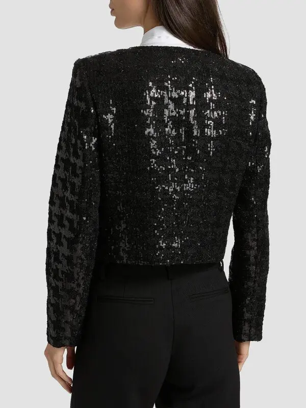 Michael Kors Sequin Tweed Crop Jacket