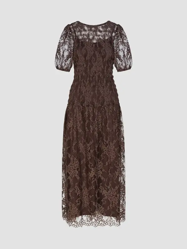 Hill House Home The Short Sleeve Dalia Nap Dress - Chocolate
