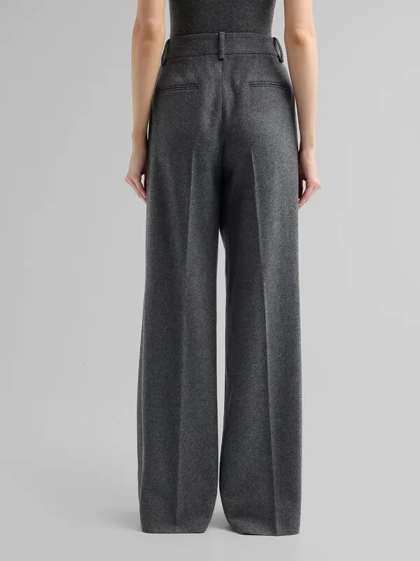 Michael Kors Pleated Slouch Trousers - Graphite Melange