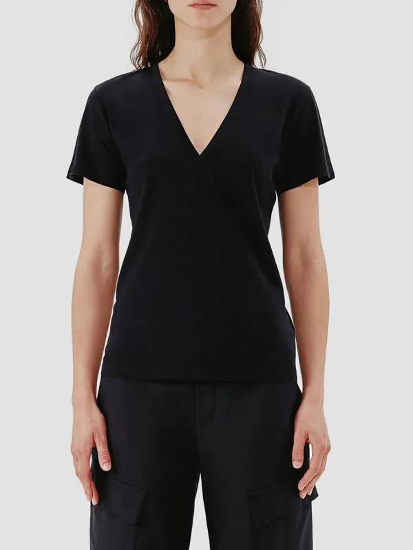 Another Tomorrow V-neck Tee - Black