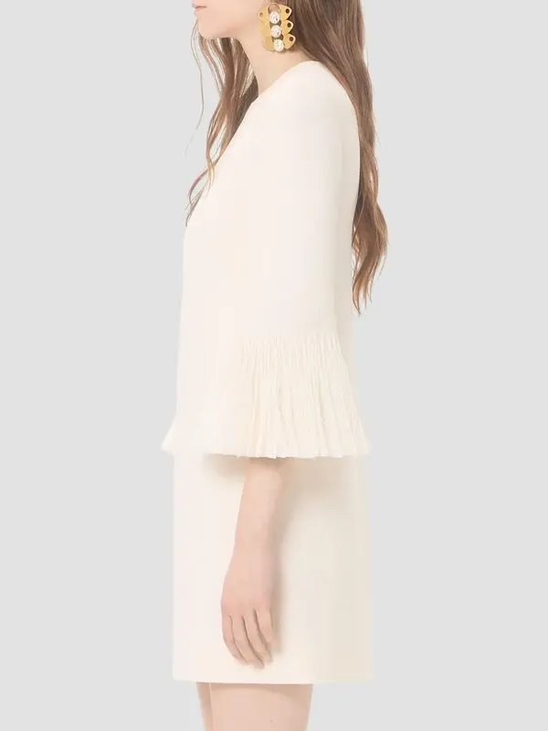 Valentino Garavani Embroidered Crepe Couture Short Dress - Ivory