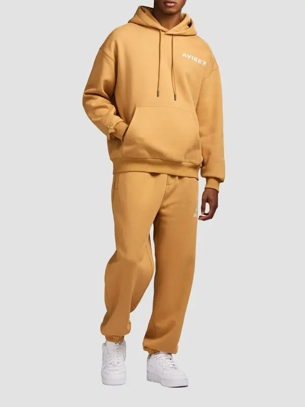 AVIREX Core Stacked Logo Jogger Sweatpants - Wheat