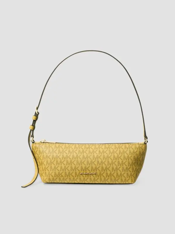 Michael Kors Laila Small Monogram East West Pochette - Chartreuse