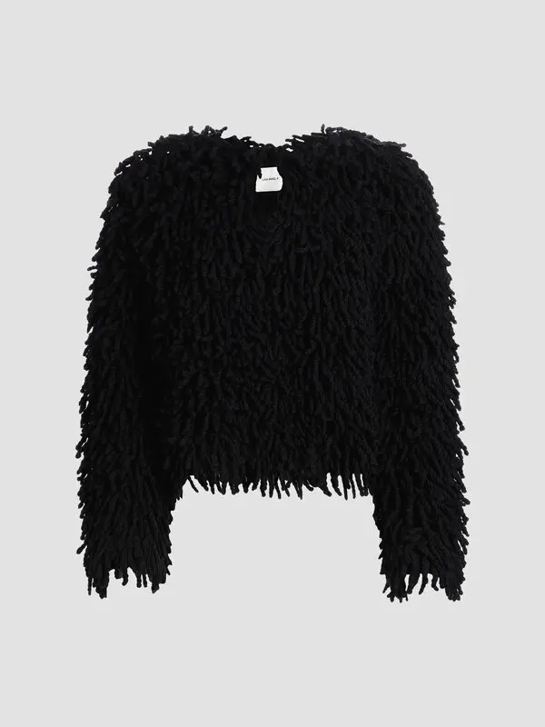 LISA YANG Bon Cashmere Fringe Cardigan - Black