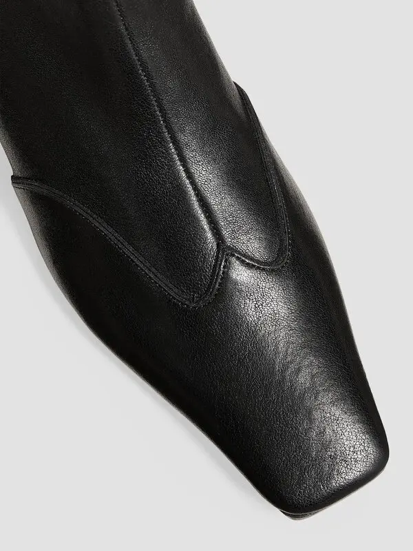 Khaite Nevada 40mm Leather Ankle Boots - Black