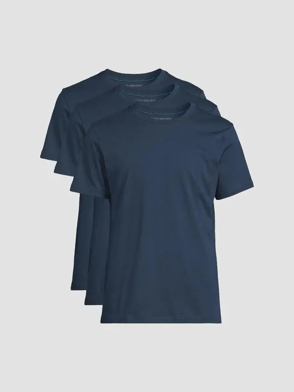 Mack Weldon 3-pack Cotton Crewneck T-shirt - True Navy