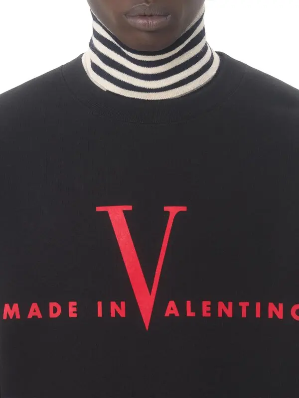 Valentino Garavani Cotton Crewneck Sweatshirt With Print