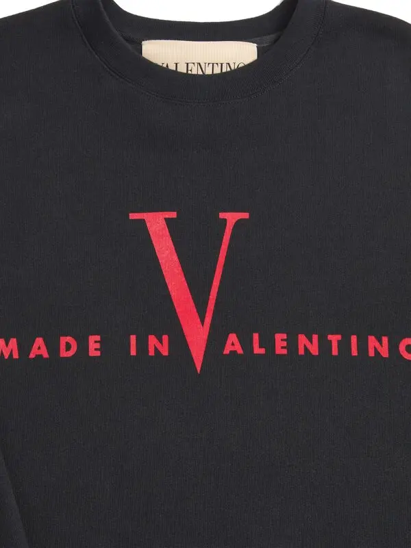 Valentino Garavani Cotton Crewneck Sweatshirt With Print