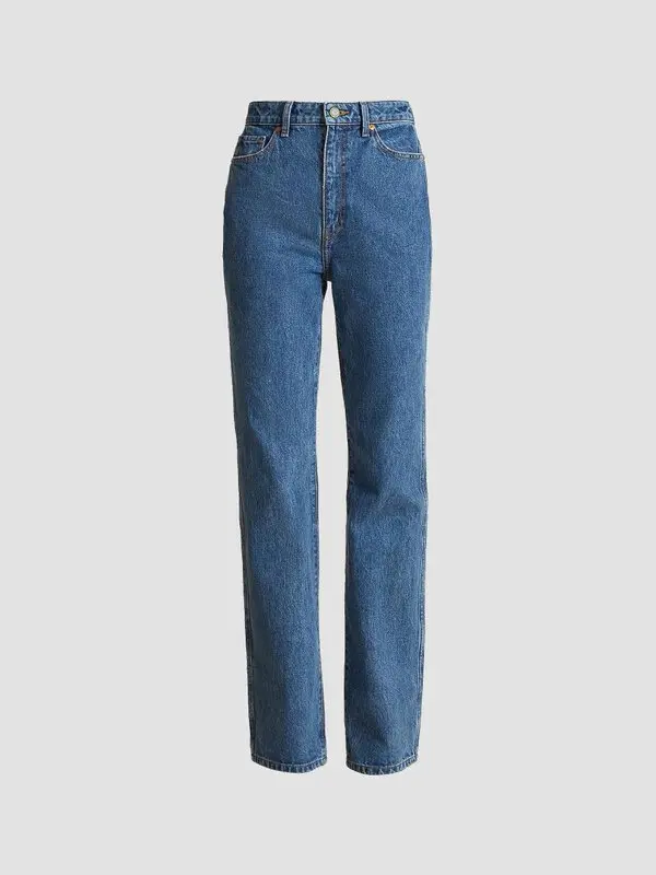 Khaite Danielle Mid-rise Straight-leg Jeans - Boone