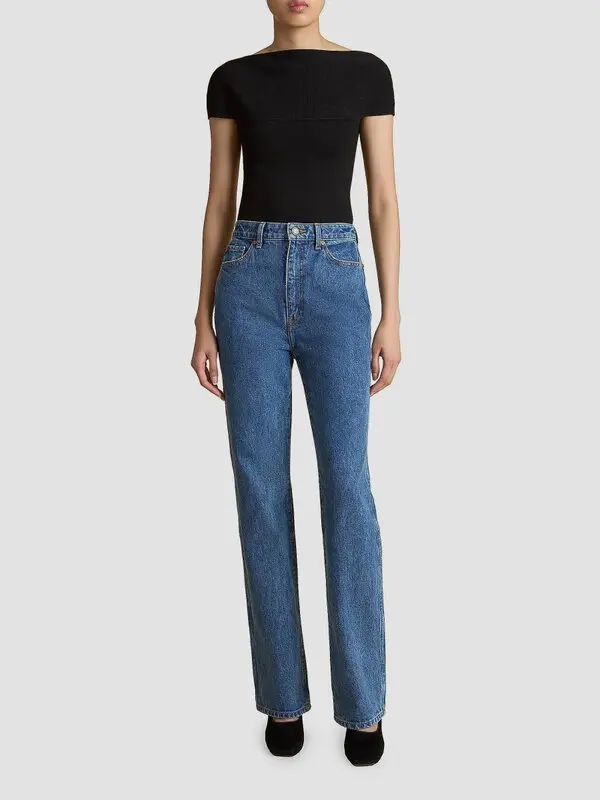 Khaite Danielle Mid-rise Straight-leg Jeans - Boone