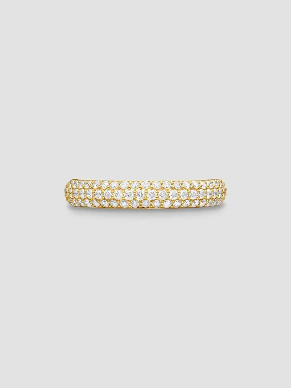 David Yurman Dy Mercer Pavé Band Ring In 18k Yellow