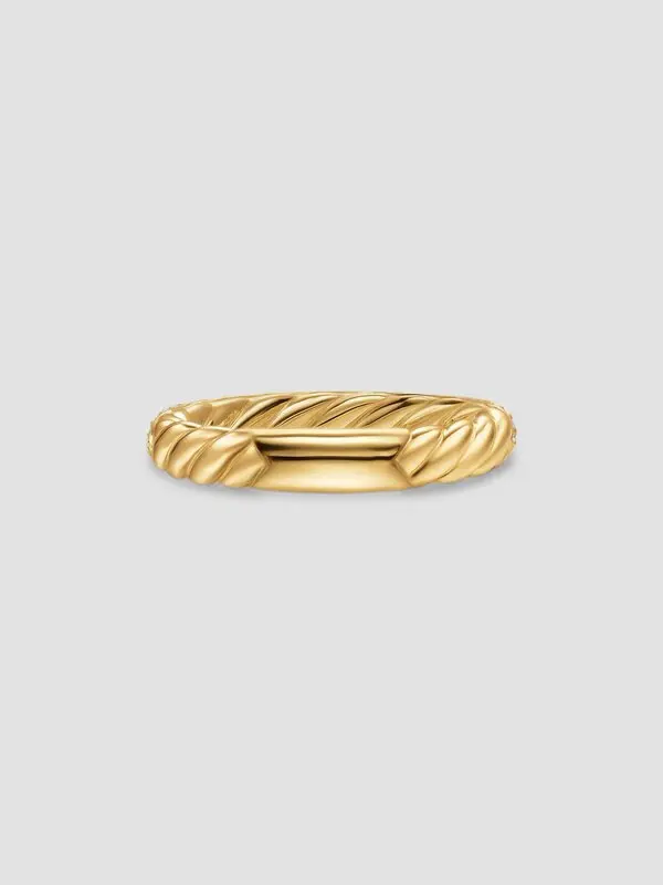 David Yurman Dy Mercer Pavé Band Ring In 18k Yellow