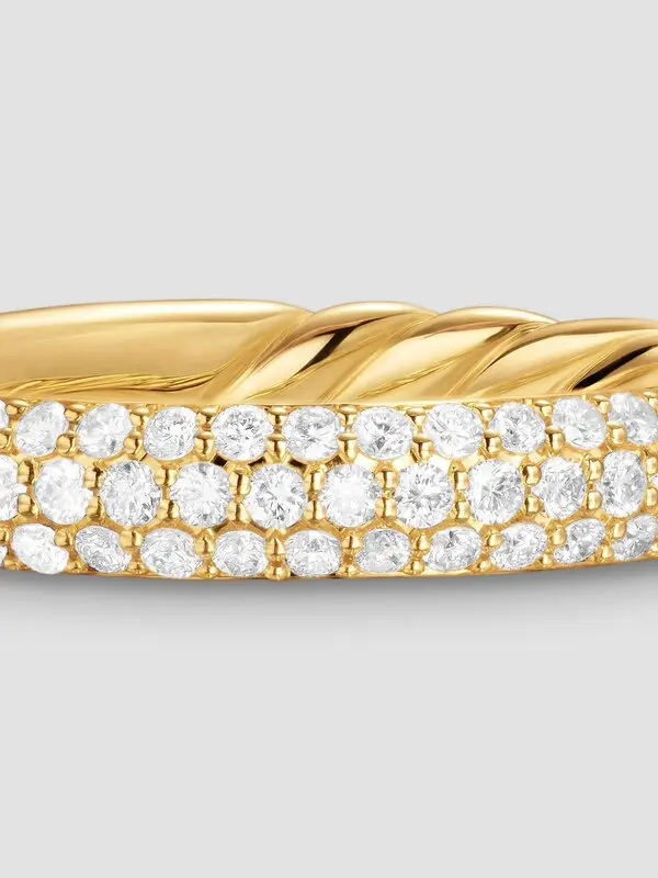 David Yurman Dy Mercer Pavé Band Ring In 18k Yellow