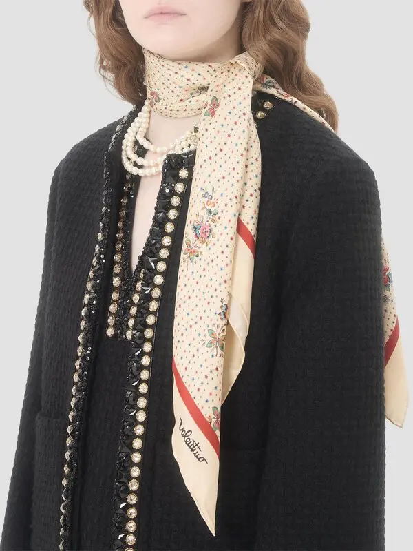 Valentino Garavani Papier Floreal Silk Scarf