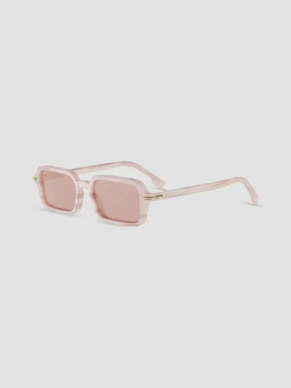 Fendi Selleria 51mm Rectangular Sunglasses - Pink