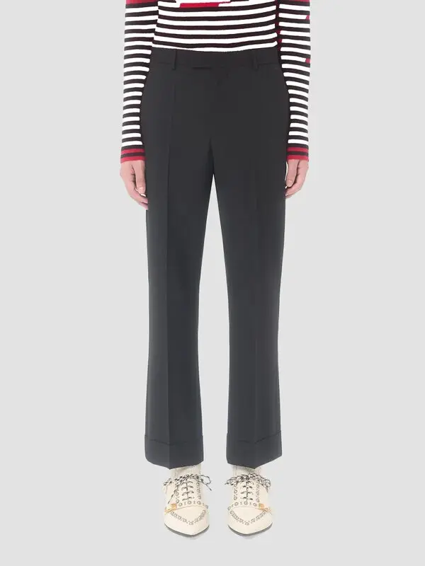 Valentino Garavani Wool Pants With Cuffs