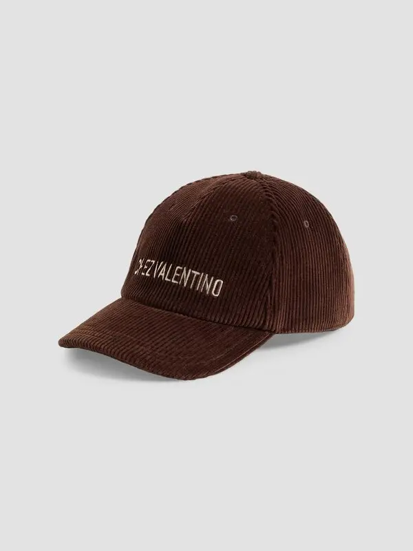 Valentino Garavani Velvet Baseball Cap With Embroidery