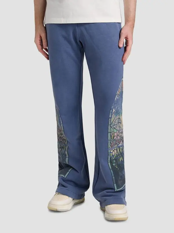WHO DECIDES WAR Faded Cotton Sweatpants