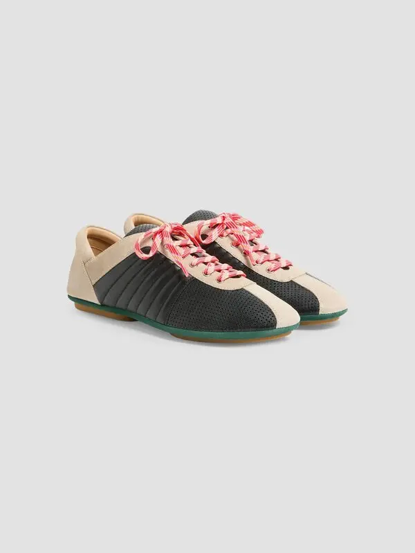 Valentino Garavani Strikie Sneakers In Perforated Nappa And Suede - Black