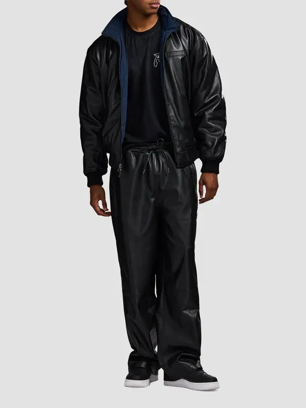 AVIREX Leather Track Jacket
