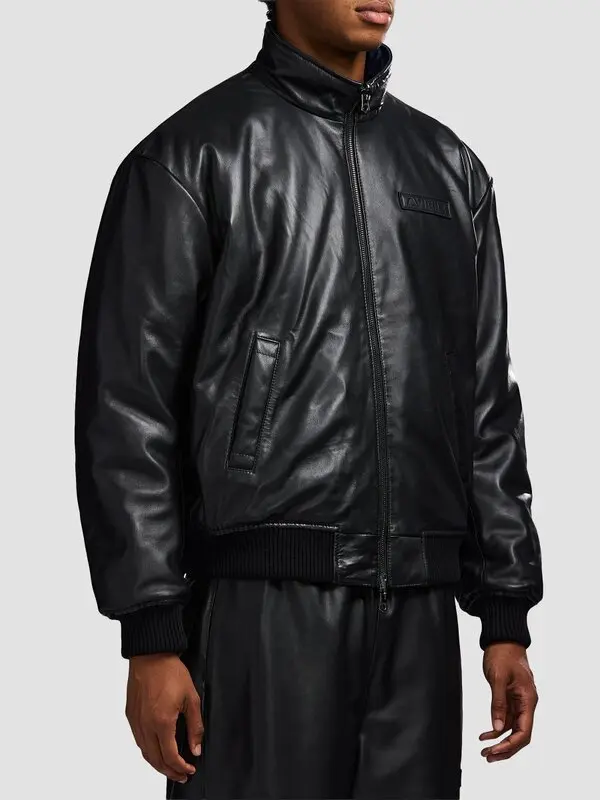 AVIREX Leather Track Jacket