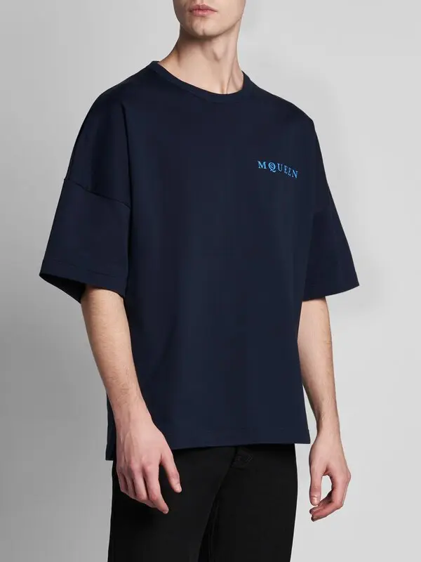 Alexander McQueen Logo Cotton Crewneck T-shirt - Black Multi