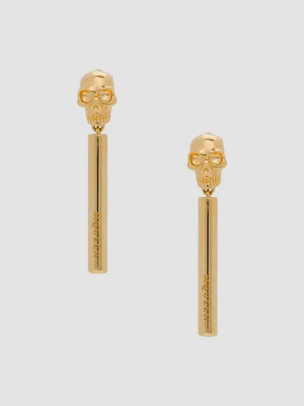 Alexander McQueen Goldtone Bar Drop Earrings