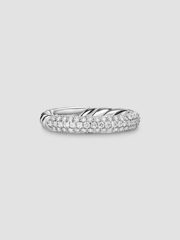 David Yurman Dy Mercer Pavé Band Ring In Sterling