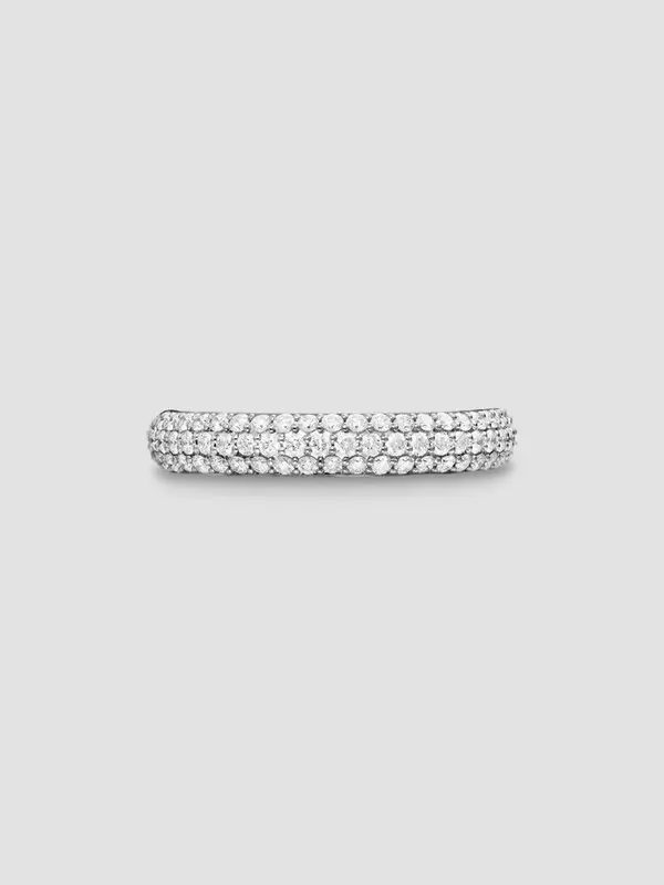 David Yurman Dy Mercer Pavé Band Ring In Sterling