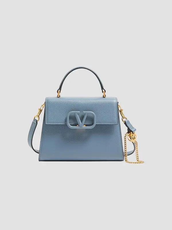 Valentino Garavani Small Vsling Grainy Calfskin Handbag - Stone