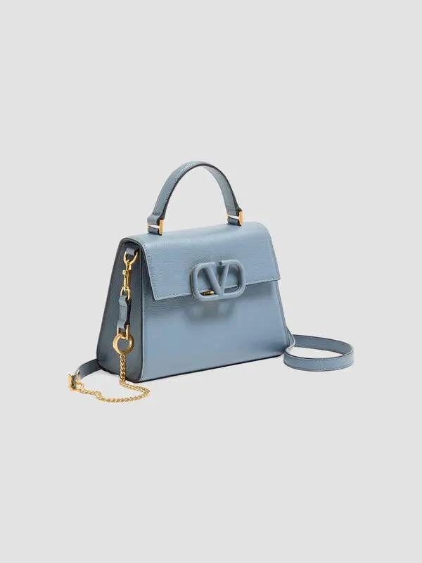 Valentino Garavani Small Vsling Grainy Calfskin Handbag - Stone
