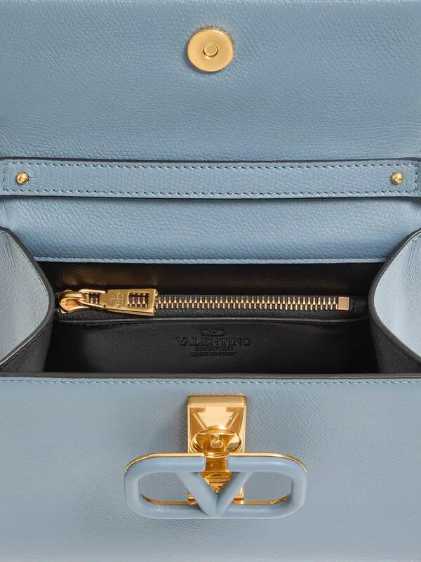 Valentino Garavani Small Vsling Grainy Calfskin Handbag - Stone