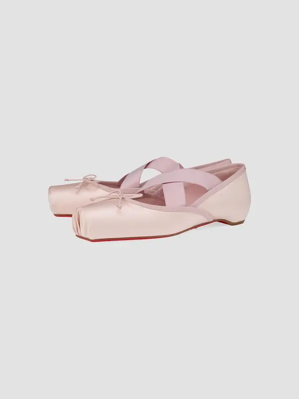 CHRISTIAN LOUBOUTIN Cassiasticina Satin Ballerinas