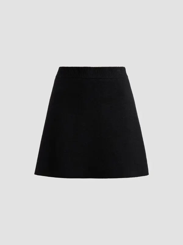 LISA YANG Clare Cashmere A-line Miniskirt - Black