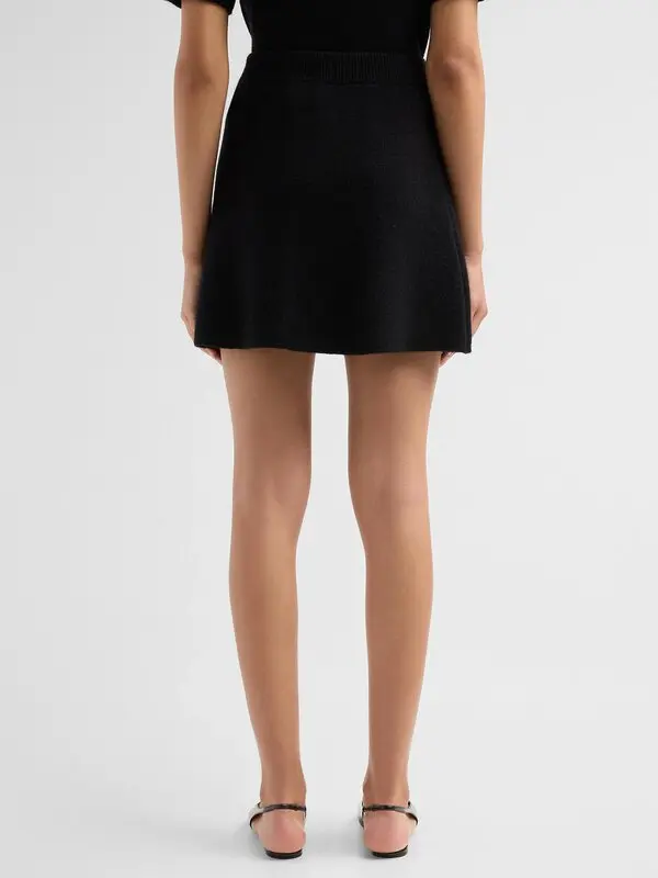 LISA YANG Clare Cashmere A-line Miniskirt - Black
