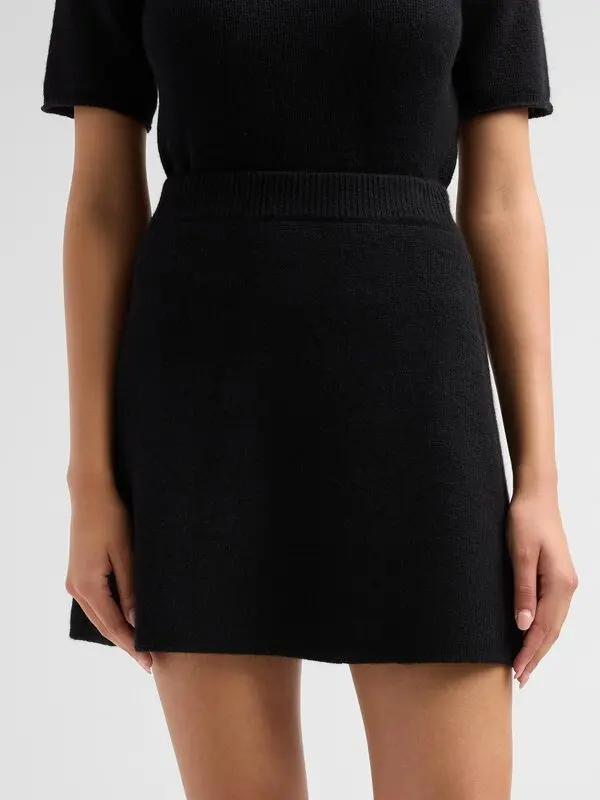 LISA YANG Clare Cashmere A-line Miniskirt - Black