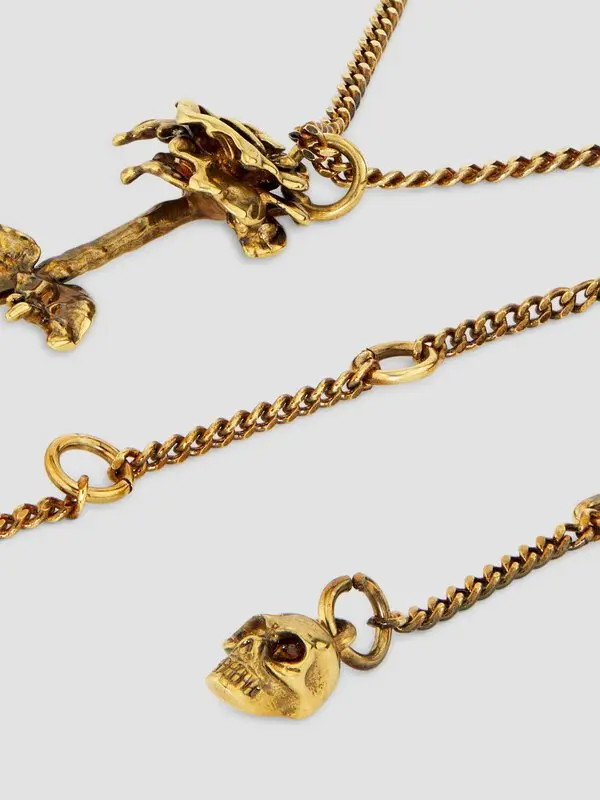 Alexander McQueen Goldtone Dipped Rose Pendant Necklace