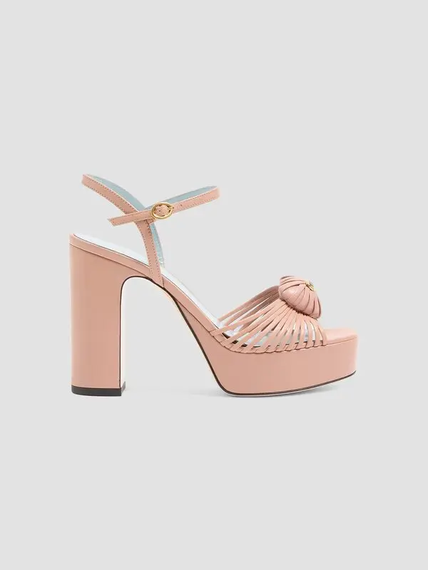 Valentino Garavani Sandal Royal 115mm Platform Sandals In Kidskin - Beige
