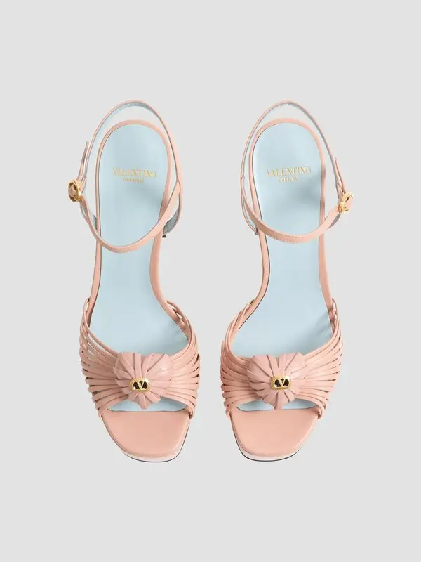 Valentino Garavani Sandal Royal 115mm Platform Sandals In Kidskin - Beige