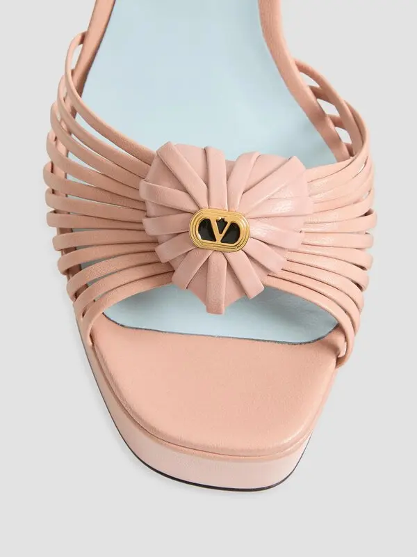 Valentino Garavani Sandal Royal 115mm Platform Sandals In Kidskin - Beige