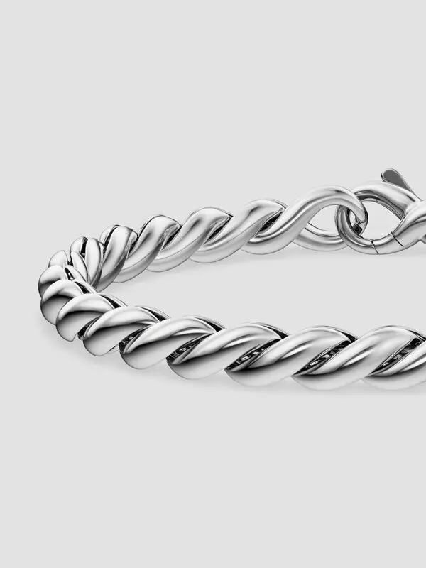 David Yurman Sculpted Cable Chain Bracelet In Sterling 5.7mm