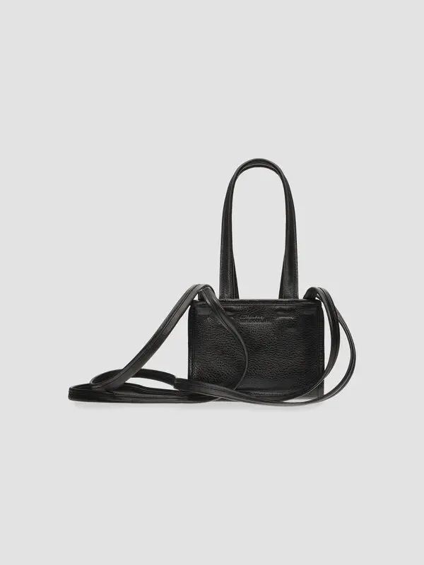 TELFAR Small Pebble Leather Carry Bag - Black