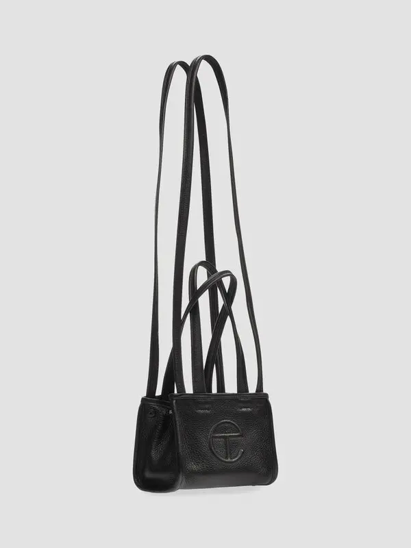 TELFAR Small Pebble Leather Carry Bag - Black