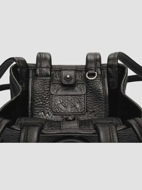 TELFAR Small Pebble Leather Carry Bag - Black