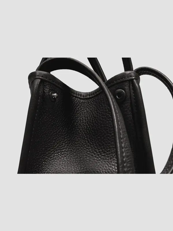 TELFAR Small Pebble Leather Carry Bag - Black